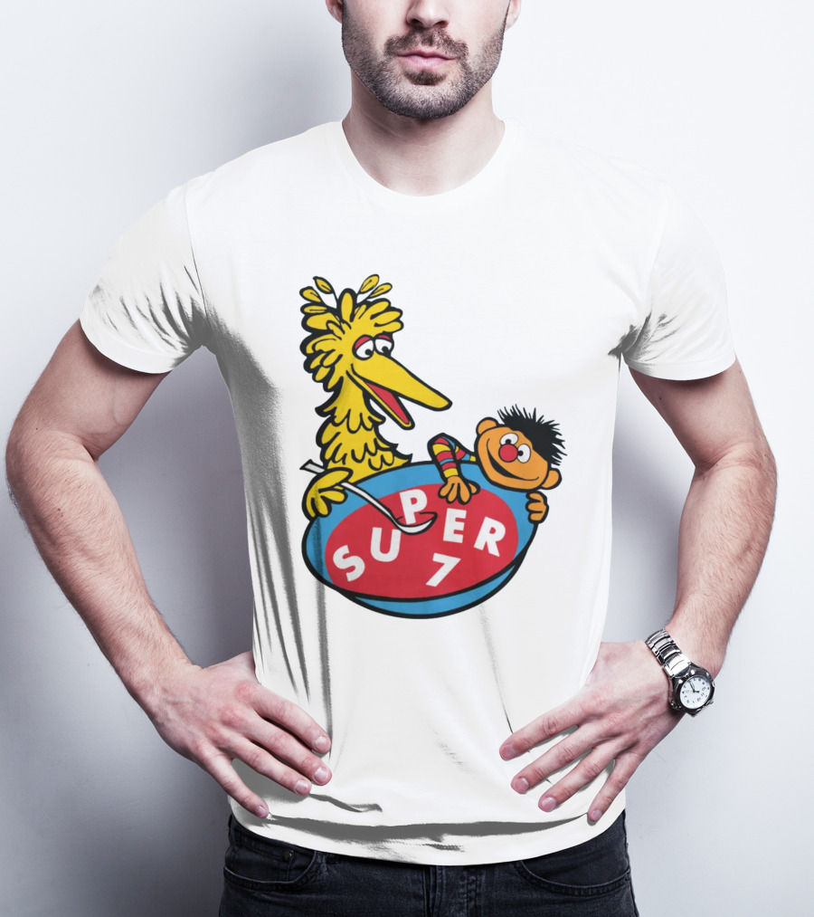 Big Bird And Ernie Super 7 Alphabet Soup T-Shirt