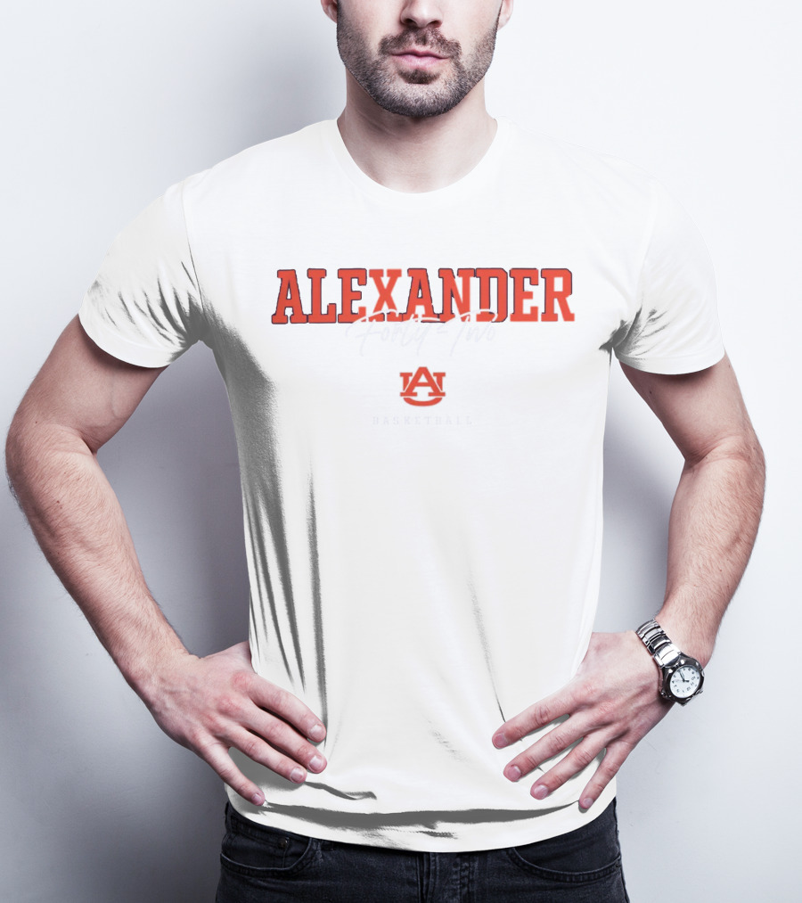 Alexander Forty-Two Auburn Basketball NIL Athlete Mens T-Shirt