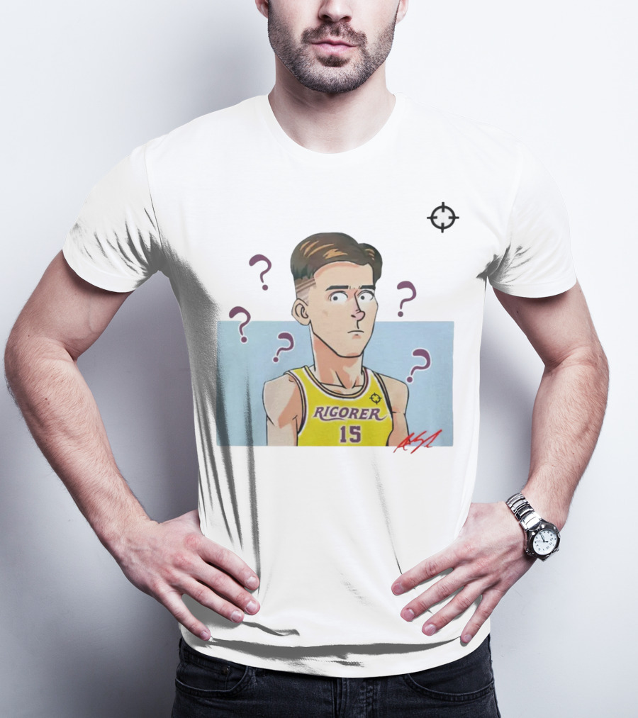 Austin Reaves Rigorer 15 Anime Style Player With Confused Expression T-Shirt