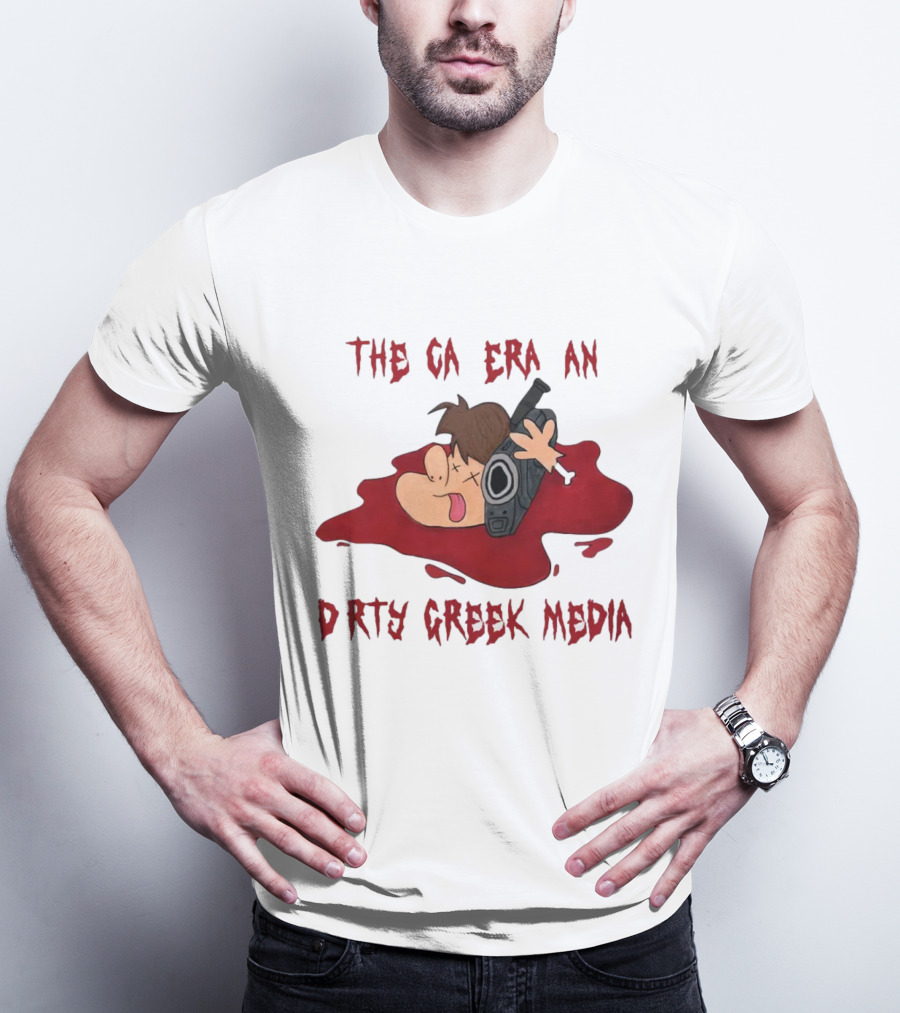 Dirty Creek Media The Cameraman Cartoon Blood Pool T-Shirt