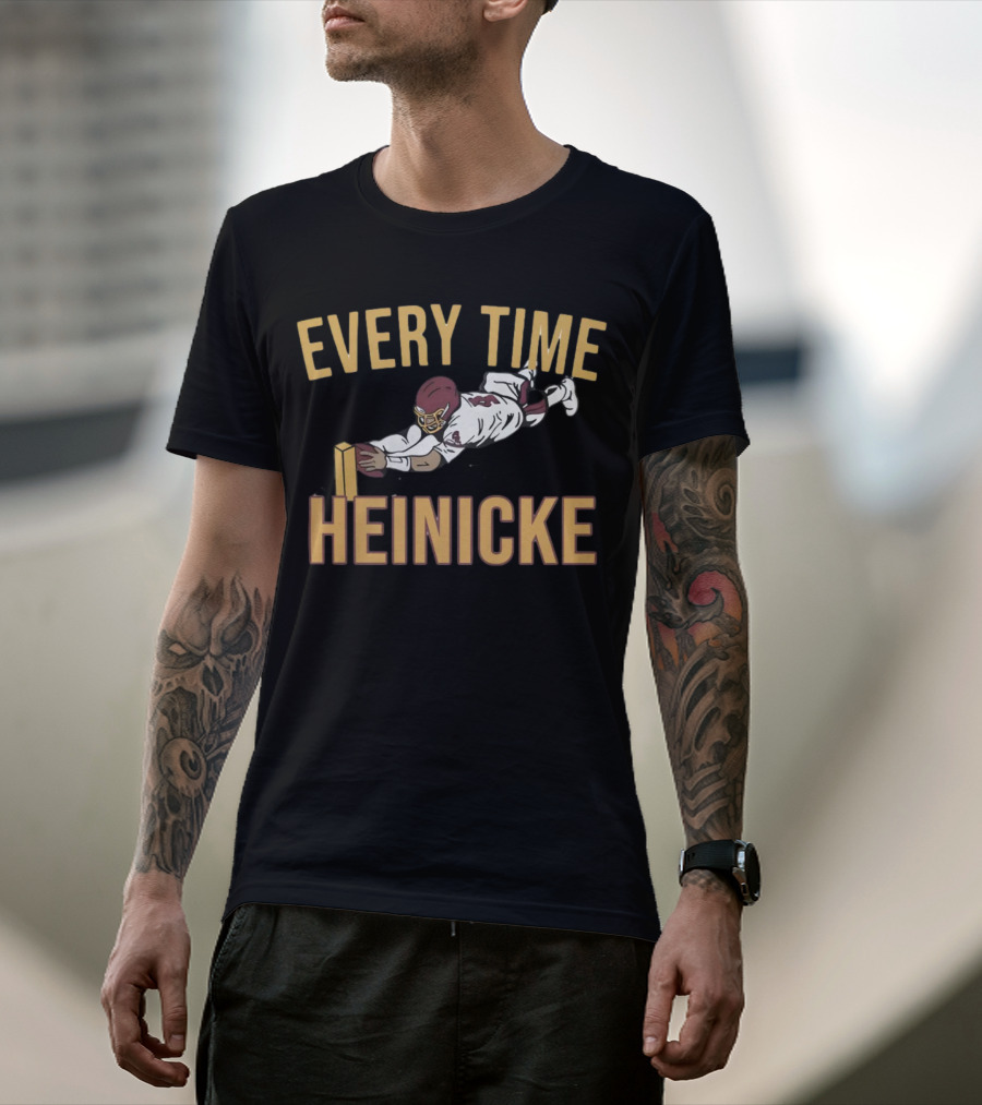 Every Time Heinicke Football Dive Determination T-Shirt