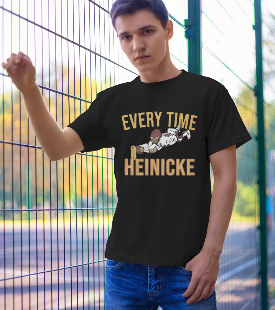 Every Time Heinicke Football Dive Determination T-Shirt