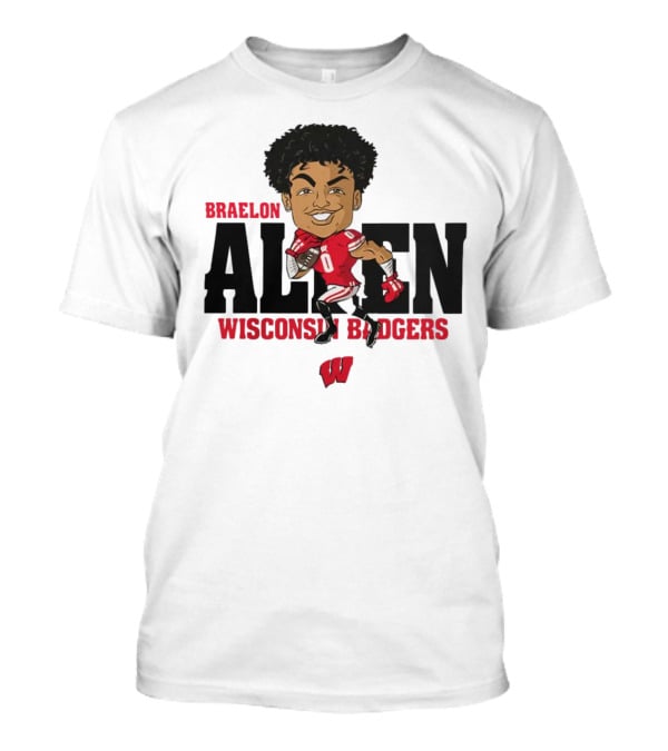 Braelon Allen Wisconsin Badgers Red Uniform T-Shirt