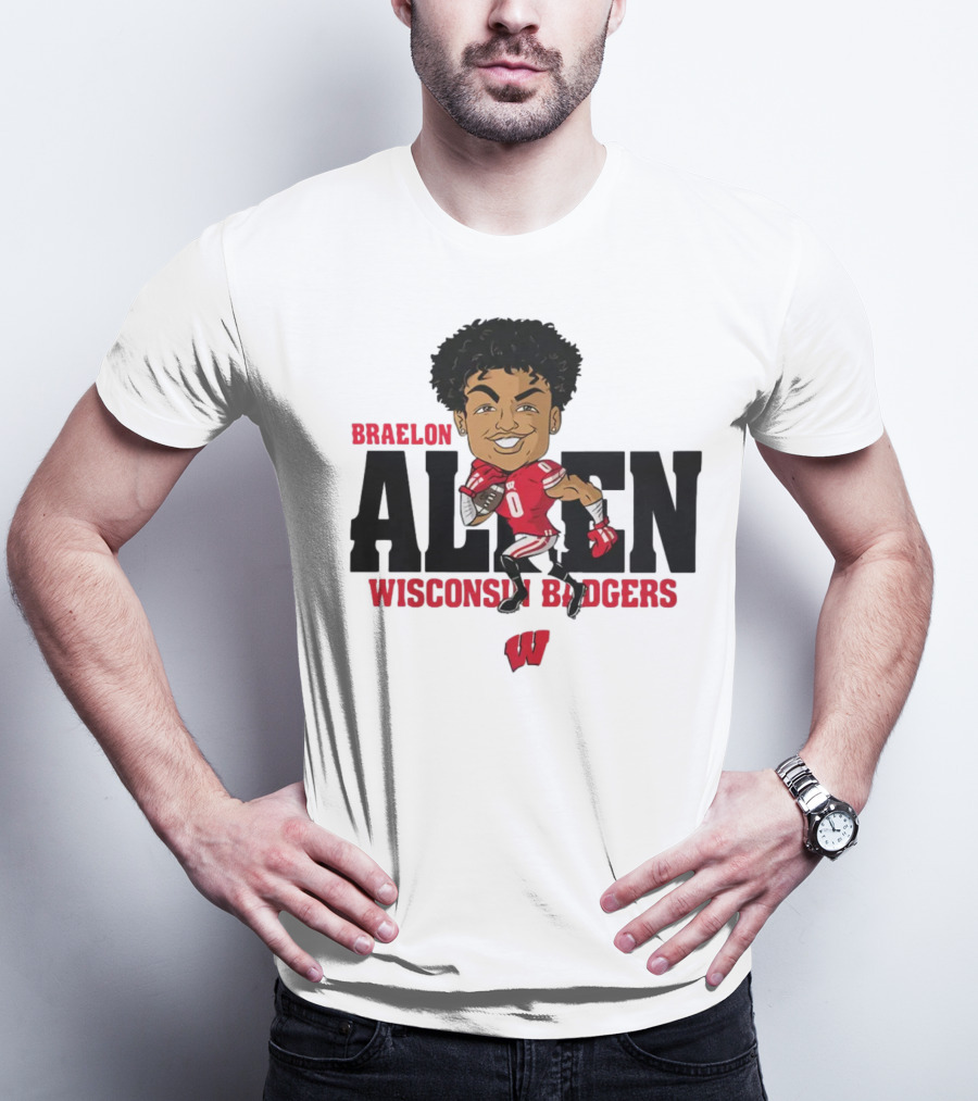 Braelon Allen Wisconsin Badgers Red Uniform T-Shirt