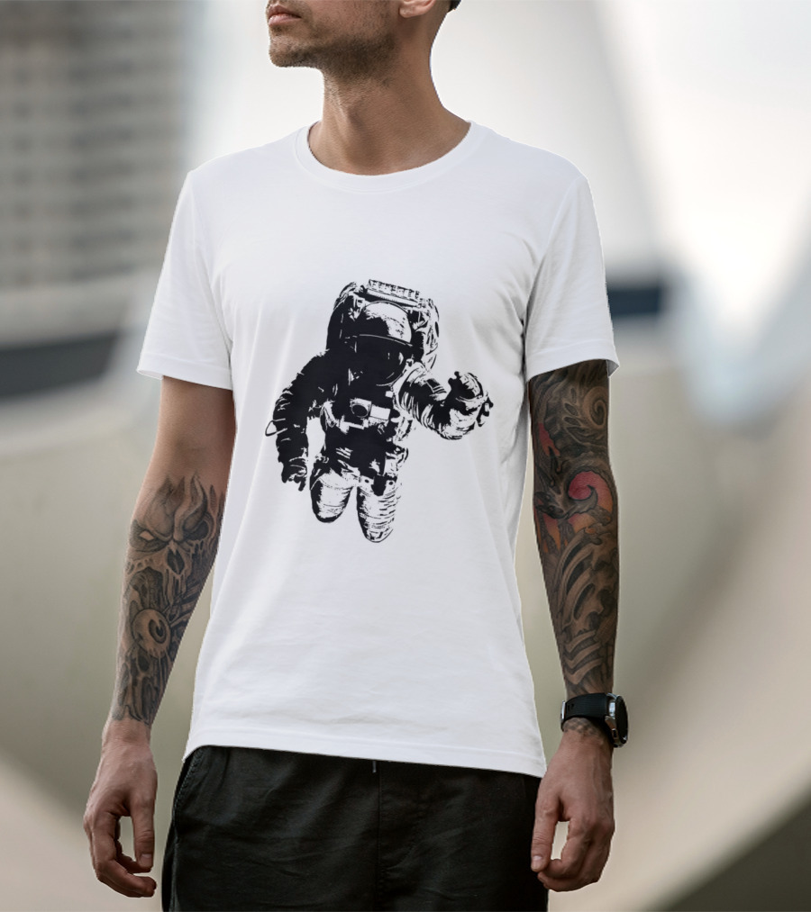 Astronomer Floating Astronaut Black T-Shirt