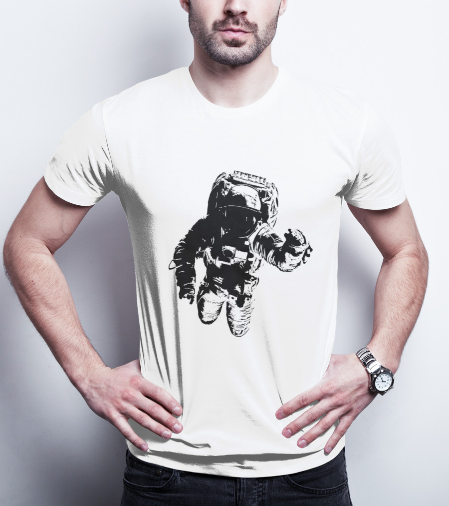 Astronomer Floating Astronaut Black T-Shirt