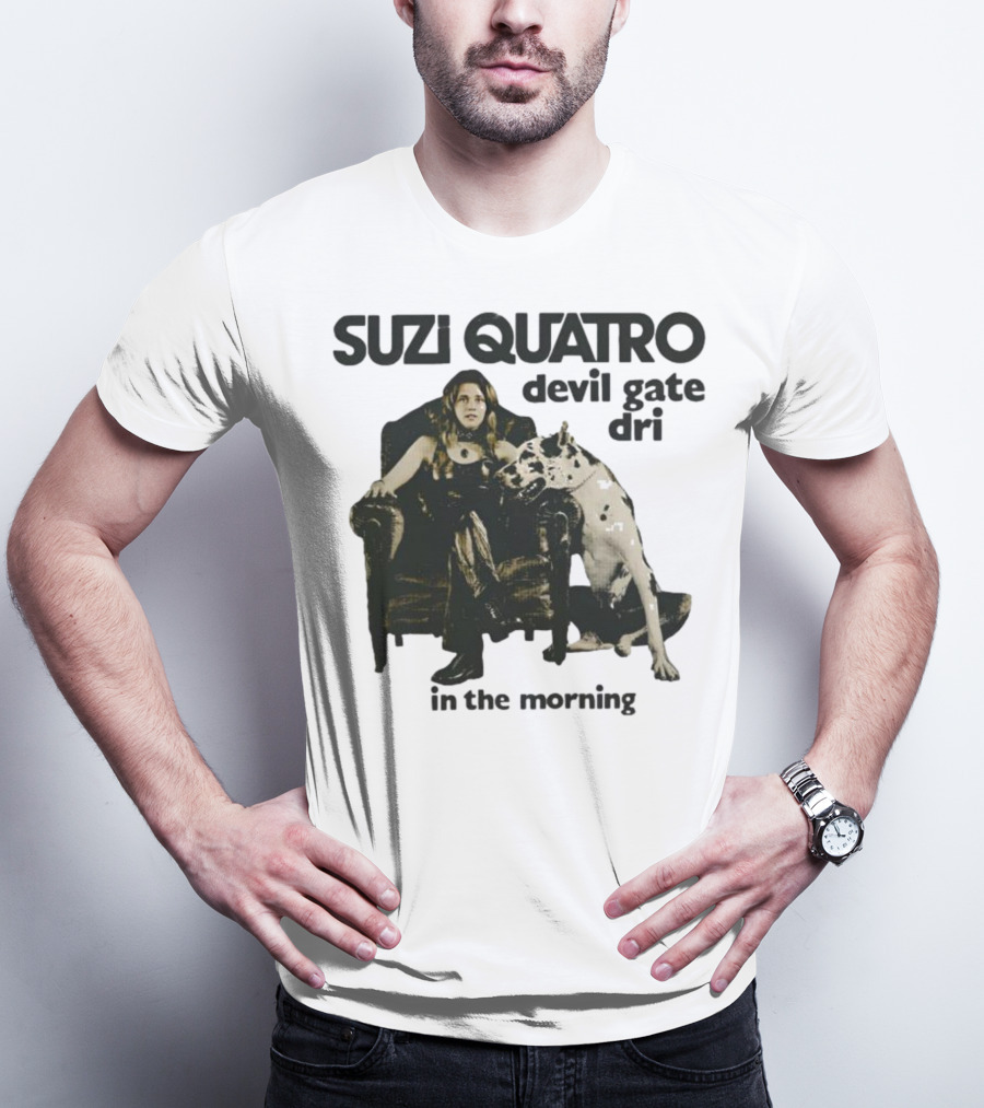 Suzi Quatro Devil Gate Drive In The Morning With Woman And Dalmatian Chair T-Shirt