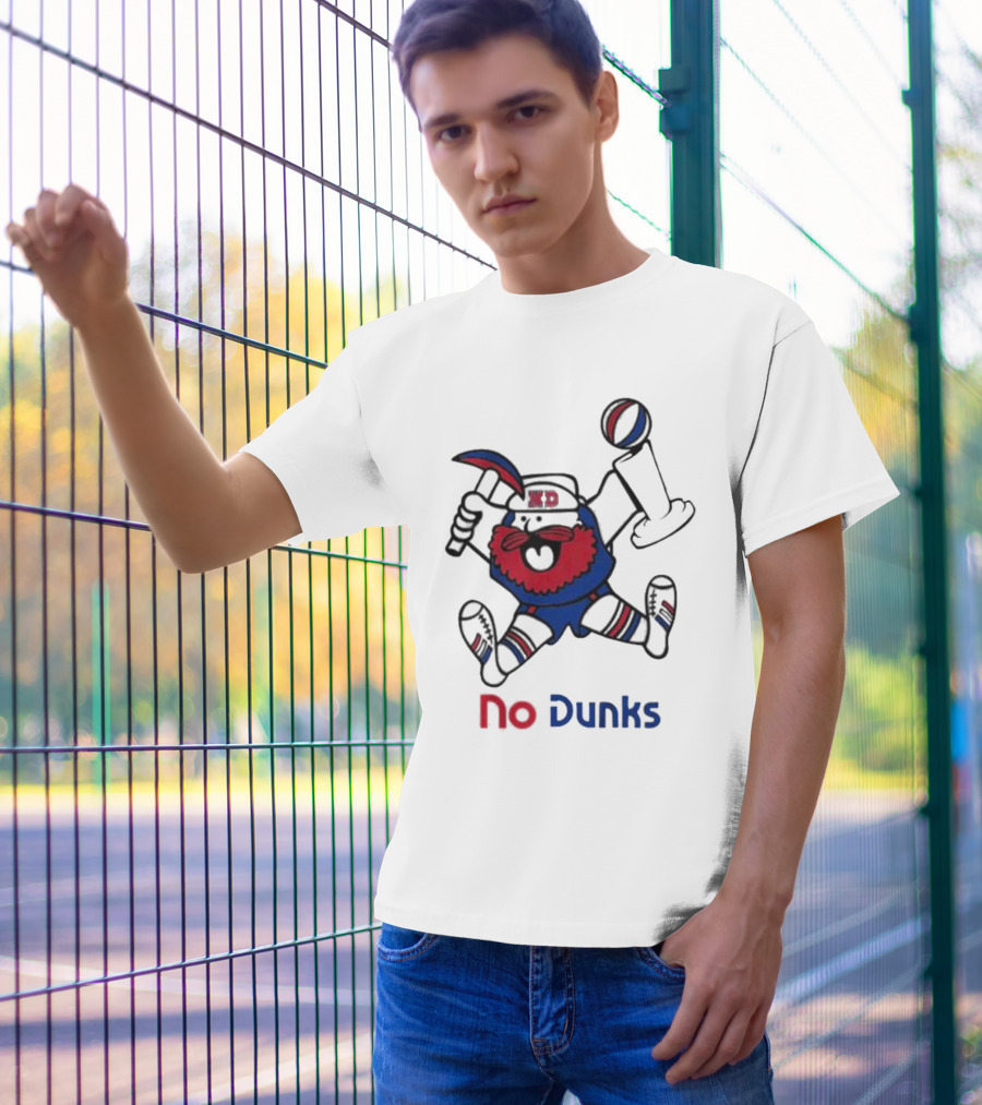No Dunks Denver Man Mascot Basketball Trophy T-Shirt