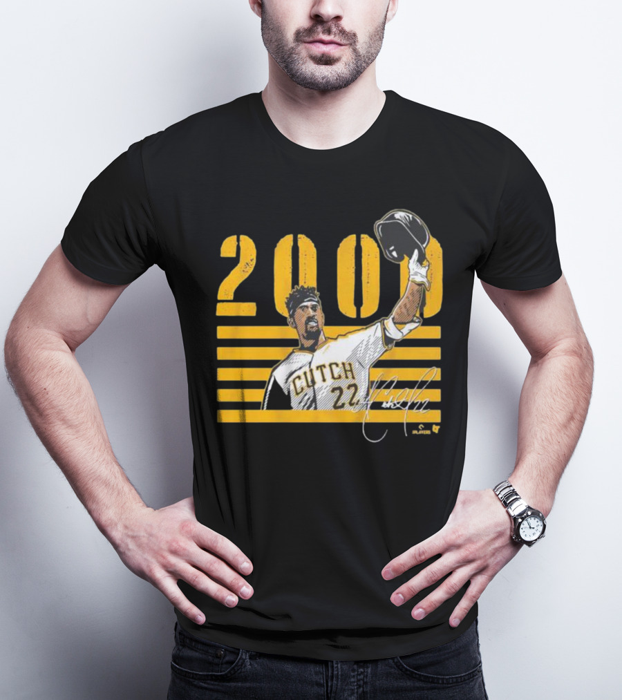 Pittsburgh Cutch 22 2000 Hits Celebration MLB Player T-Shirt