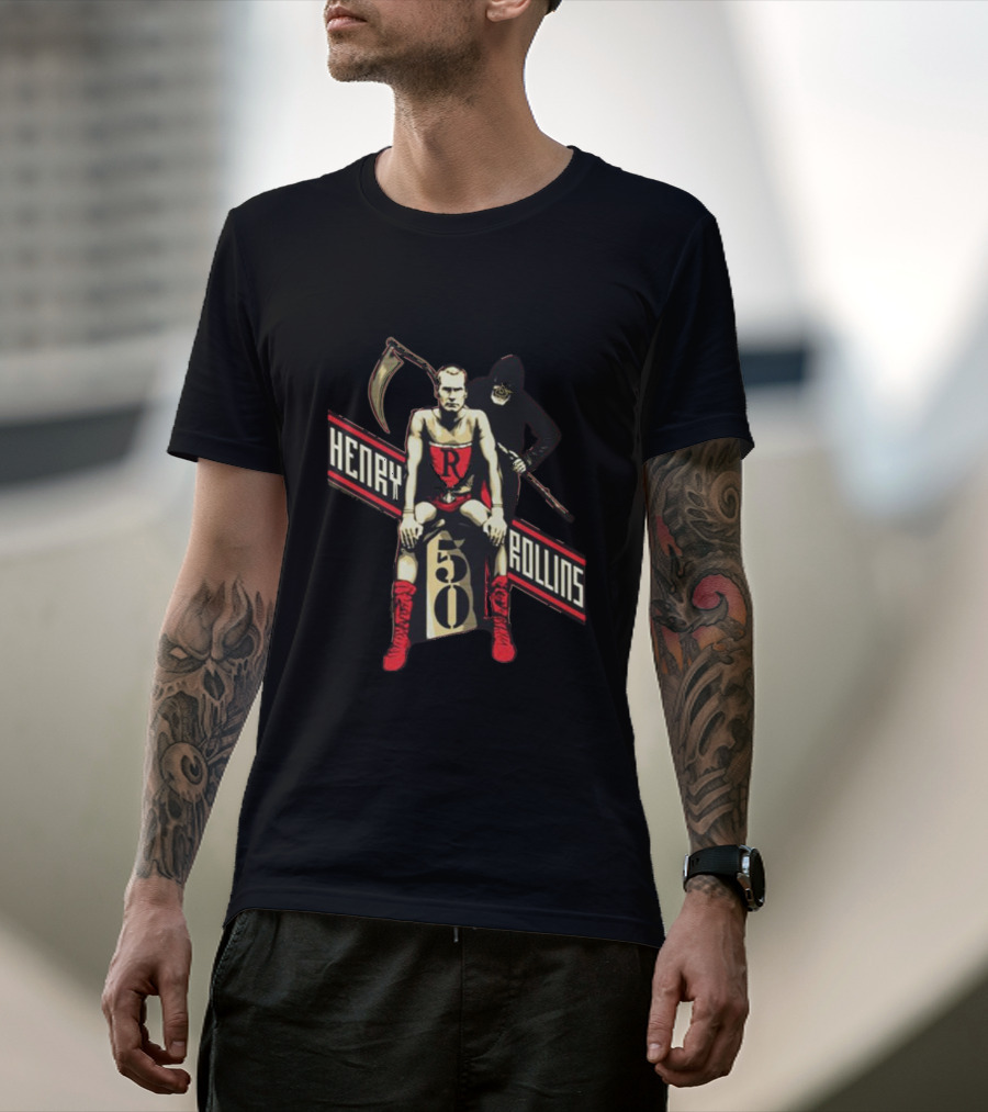 Henry Rollins Reaper 50 Red Boots T-Shirt