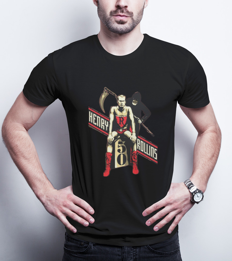 Henry Rollins Reaper 50 Red Boots T-Shirt