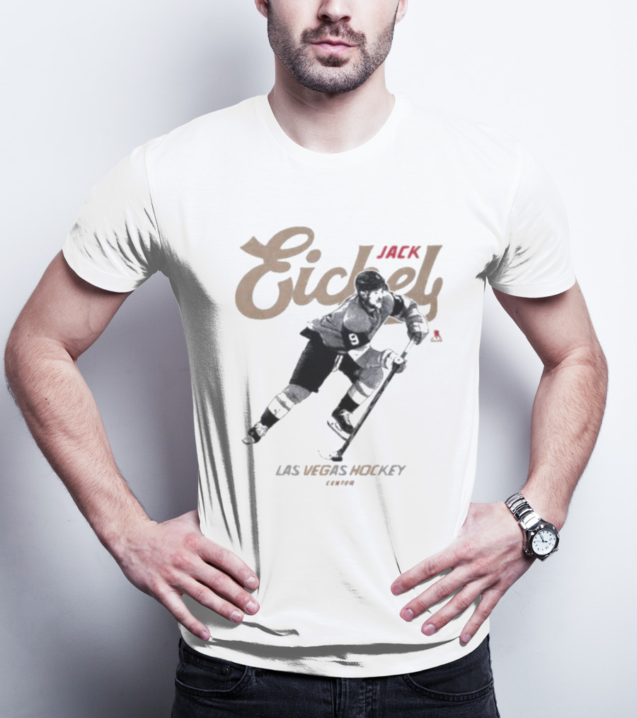Jack Eichel Las Vegas Hockey Player Action T-Shirt