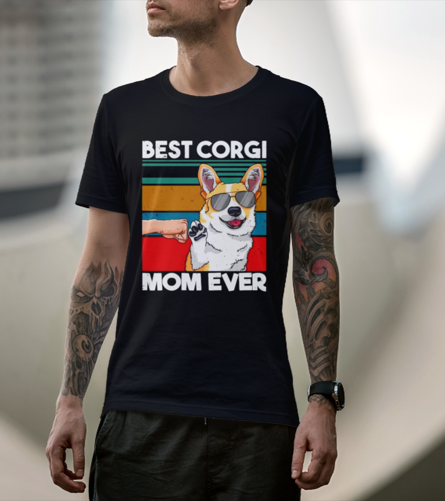 Best Corgi Mom Ever Dog Mom Fist Bump T-Shirt