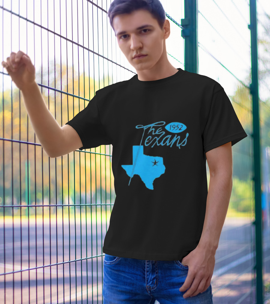 Dallas The Texans 1952 Texas Map Star T-Shirt