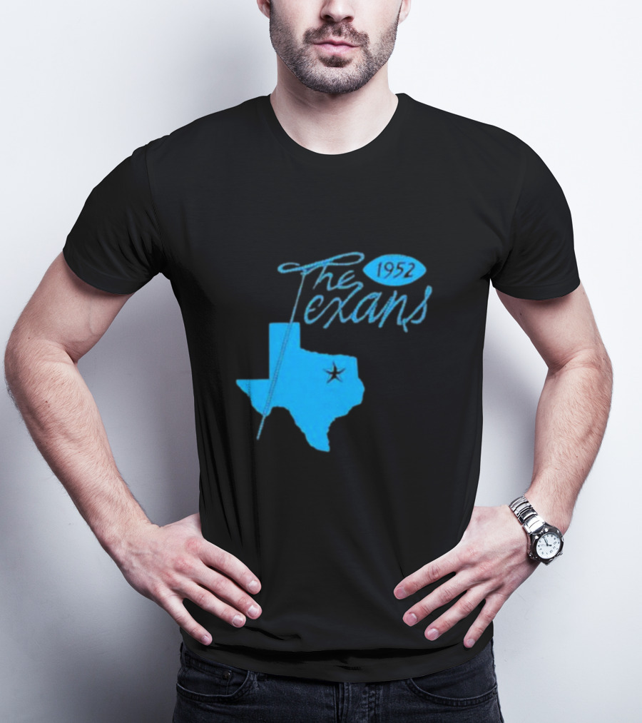 Dallas The Texans 1952 Texas Map Star T-Shirt