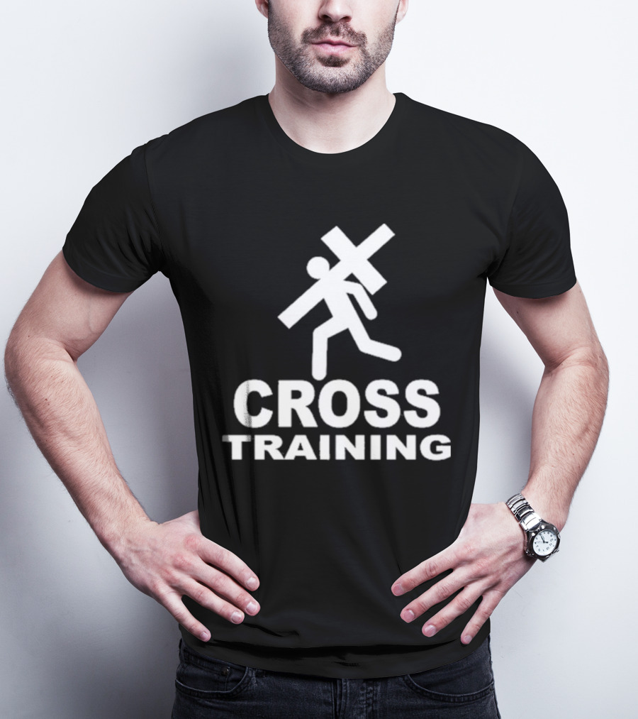 Giuseppe Barbaro Cross Training Christian Carrying Symbolic Cross T-Shirt