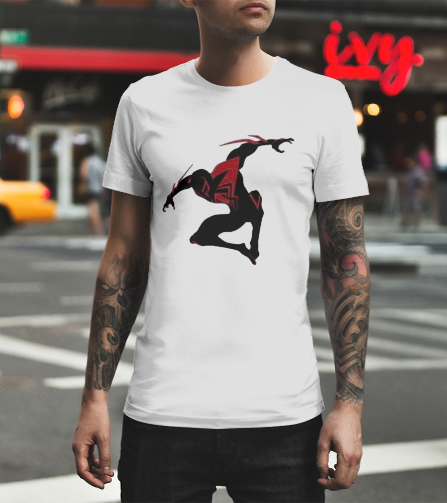 SharkRobot Synthetic Spider Variant Red And Black T-Shirt