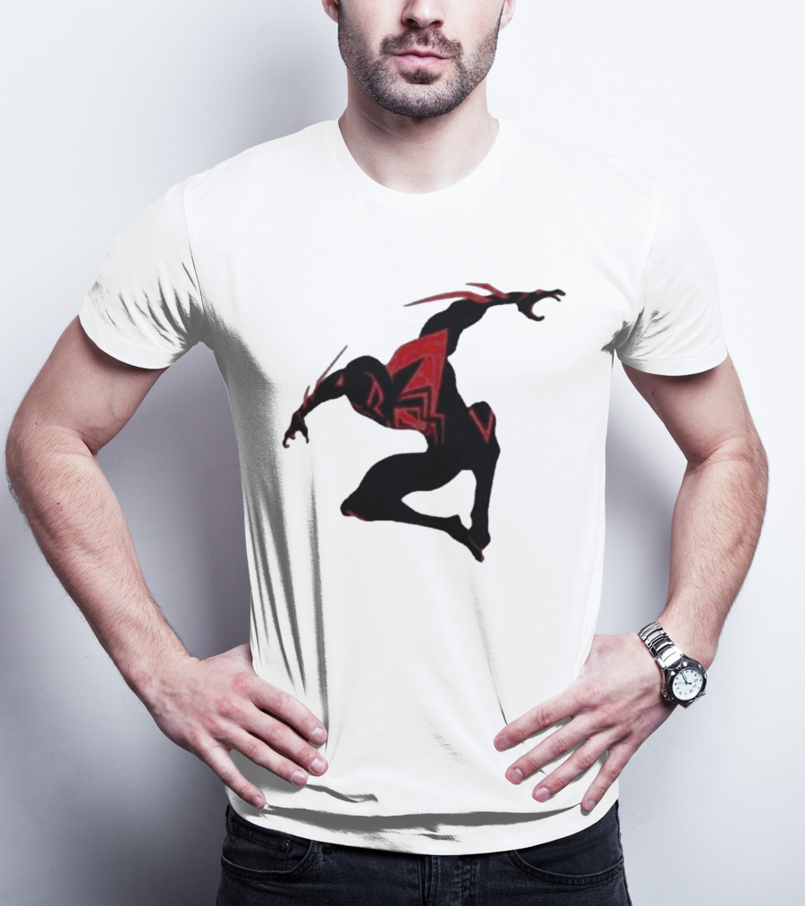 SharkRobot Synthetic Spider Variant Red And Black T-Shirt