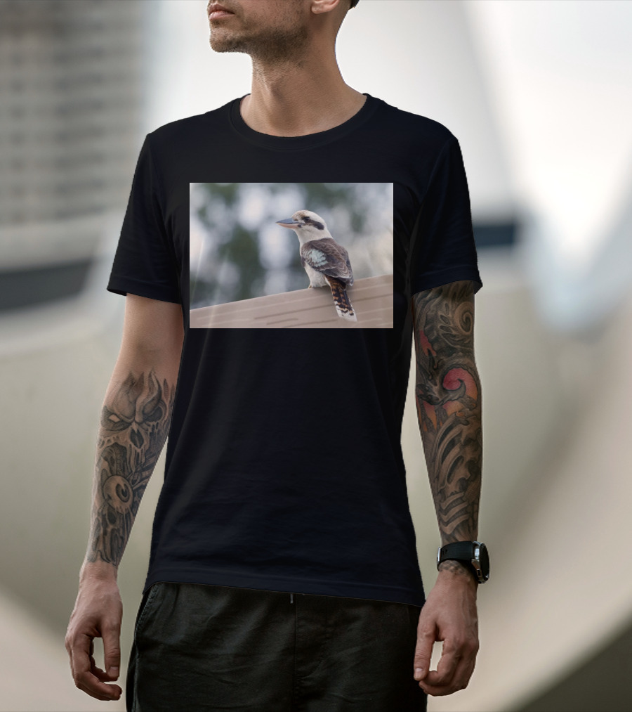 Australian Kookaburra Bird Perched Outdoors T-Shirt