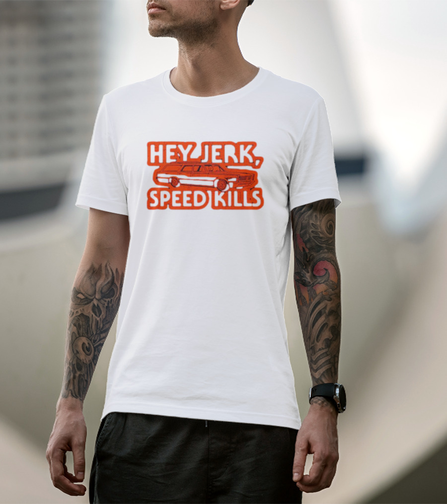 Michael Myers Hey Jerk Speed Kills Station Wagon Scene T-Shirt