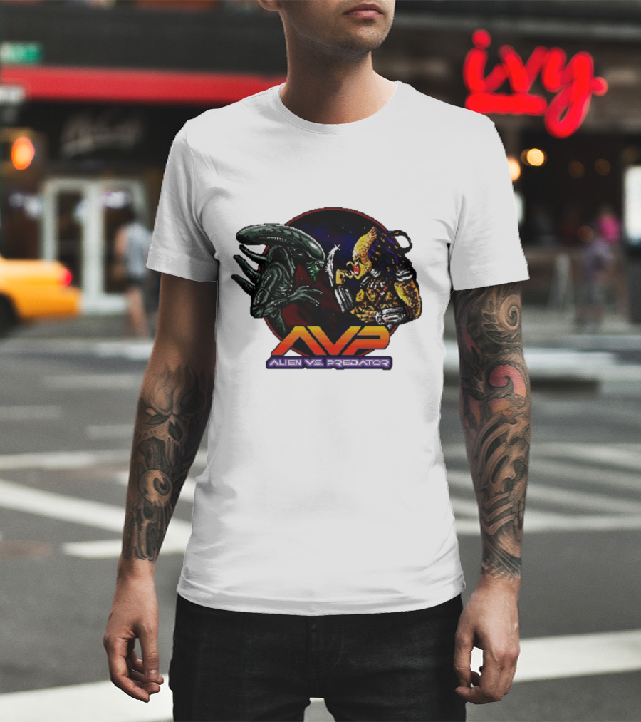 AVP Alien Vs. Predator Video Game Showdown T-Shirt