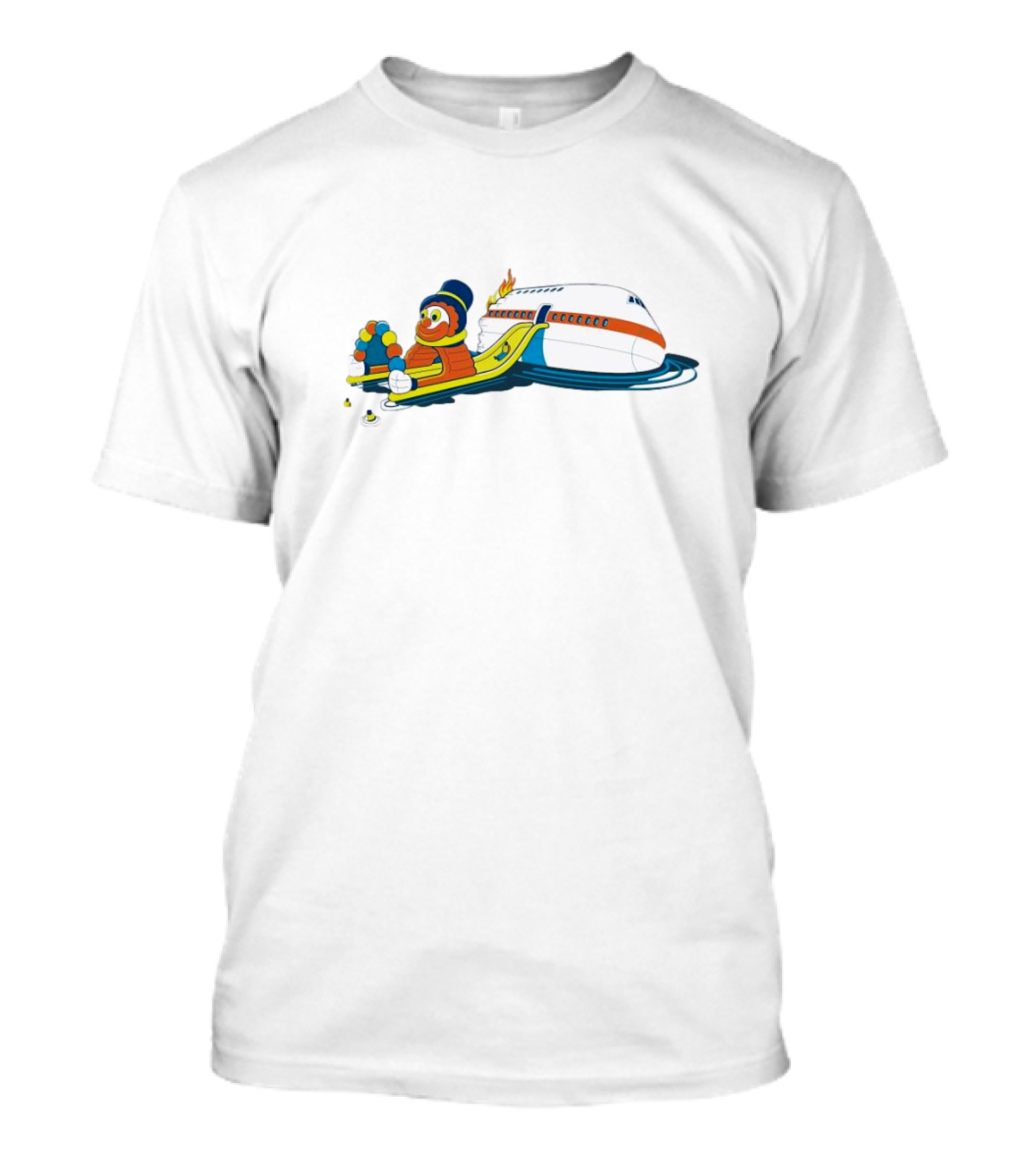 Flightattendants Nonrev Happy Thoughts Sesame Slide Airplane Adventure T-Shirt