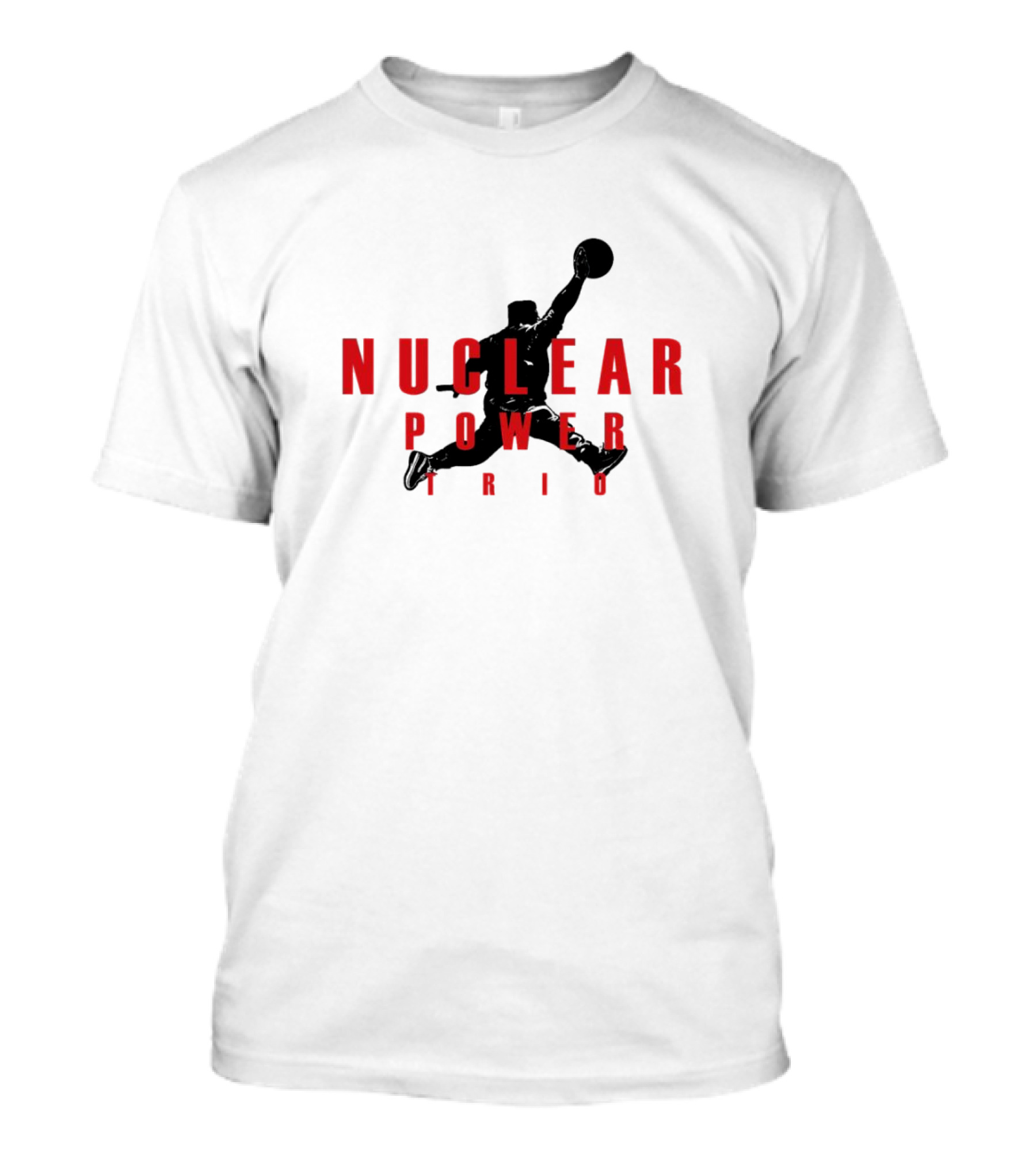 Nuclear Power Trio Jumpman Silhouette Basketball Movement T-Shirt