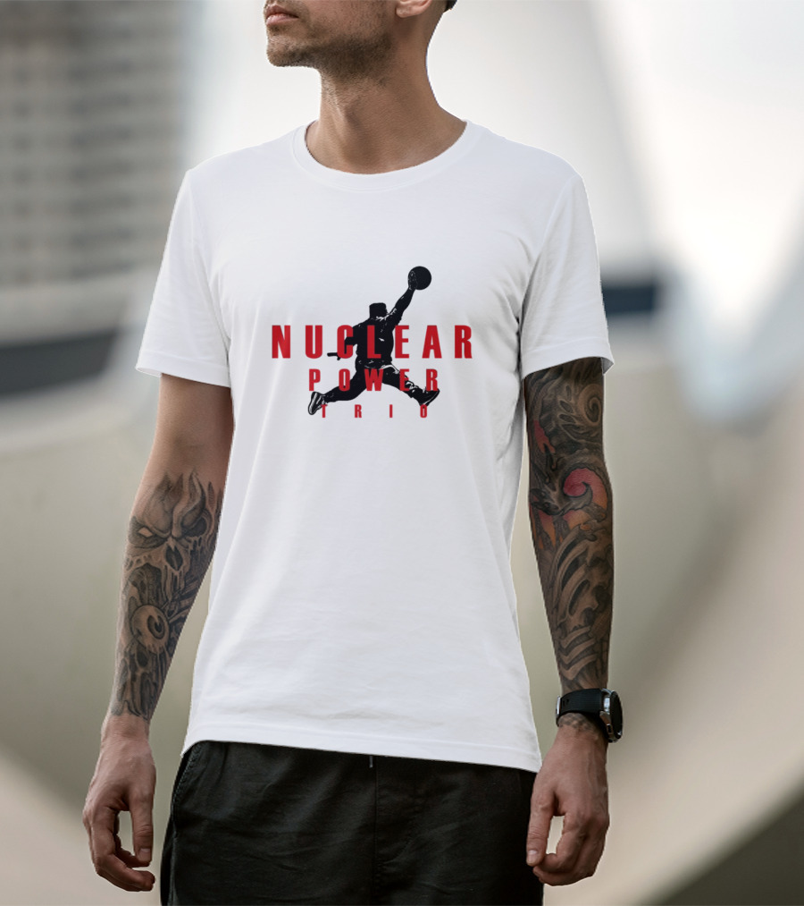 Nuclear Power Trio Jumpman Silhouette Basketball Movement T-Shirt