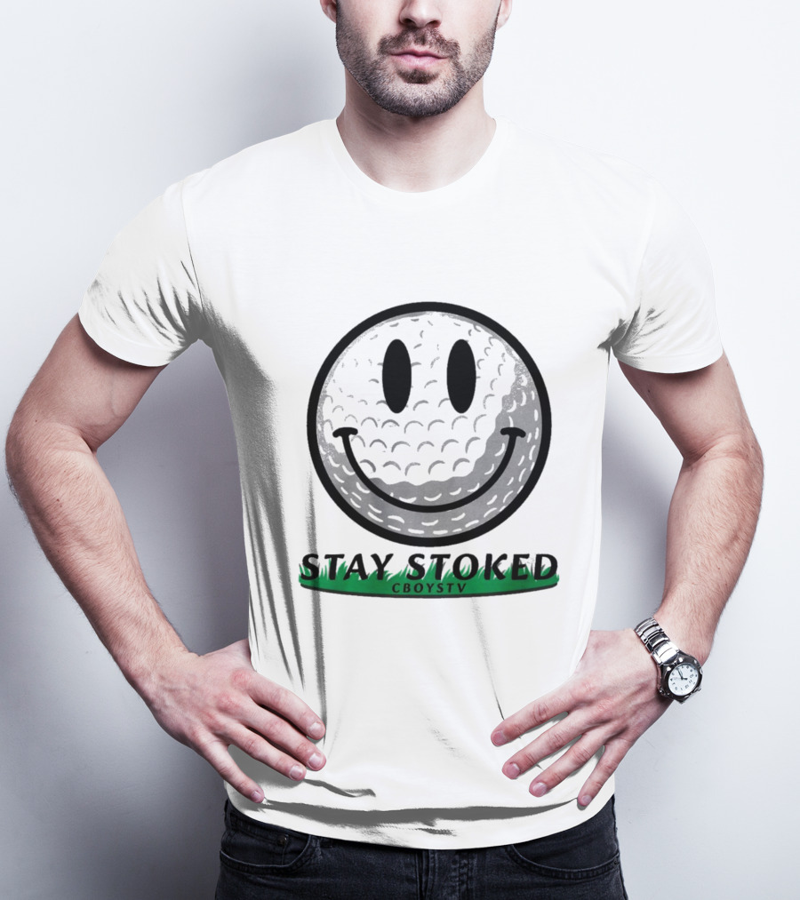 STAY STOKED CBOYSTV Golf Smile Face T-Shirt