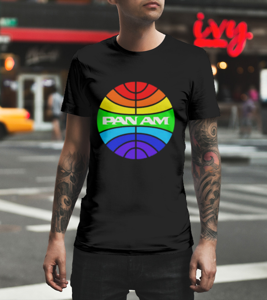 Pan Am Rainbow Circular Emblem T-Shirt