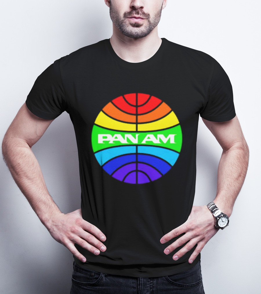 Pan Am Rainbow Circular Emblem T-Shirt