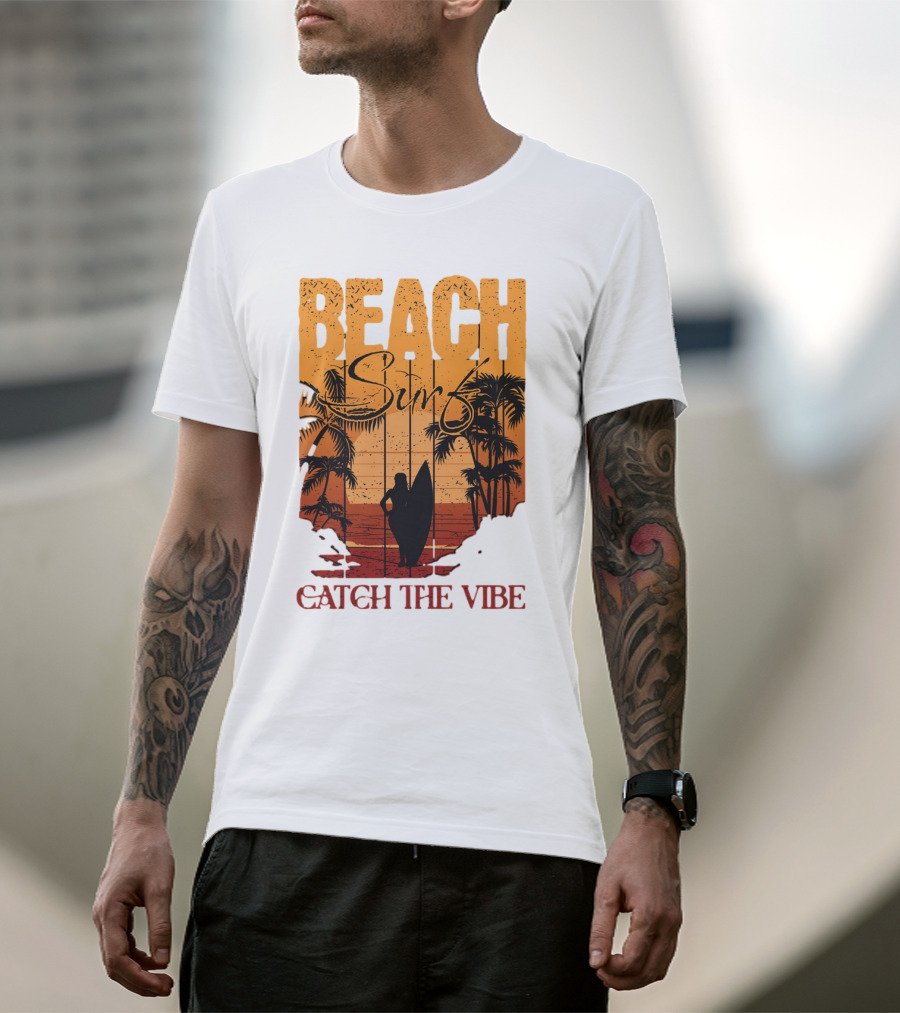 Beach Surf Catch The Vibe T-Shirt