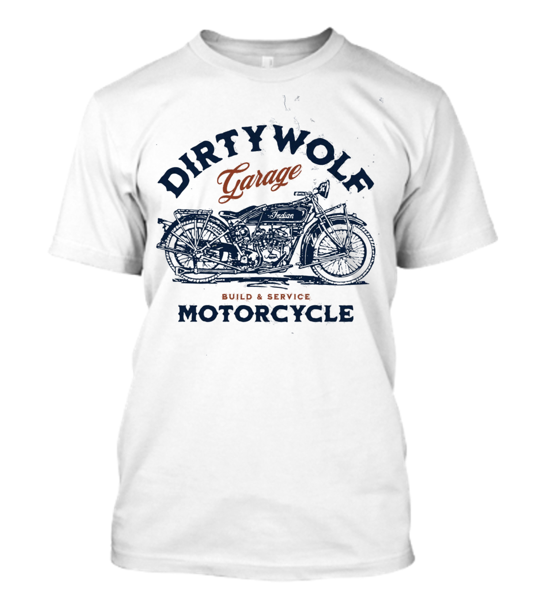 Dirtywolf Garage Motorcycle Build And Service T-Shirt