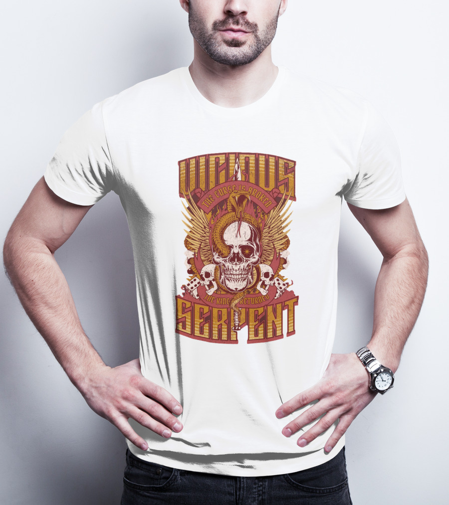 Vicious Serpent The Curse Is Broken The King Has Returned Skull T-Shirt