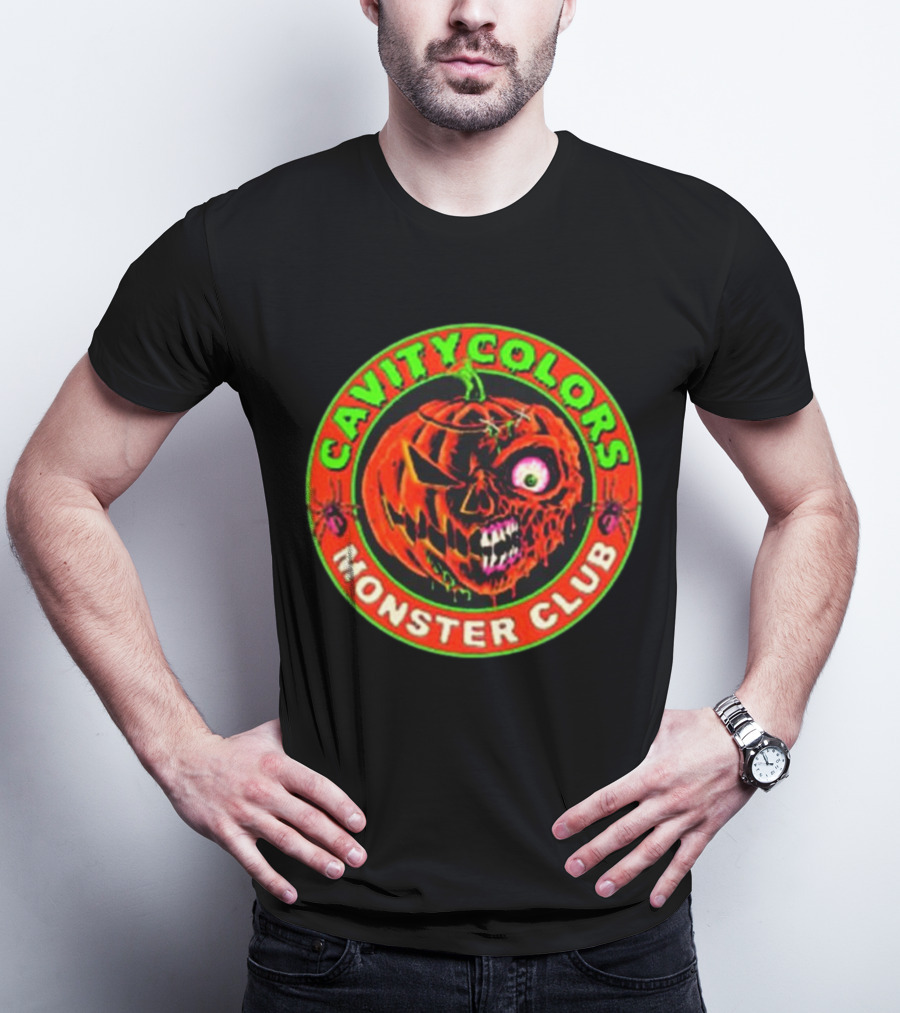 Cavitycolors Monster Club Evil Pumpkin T-Shirt