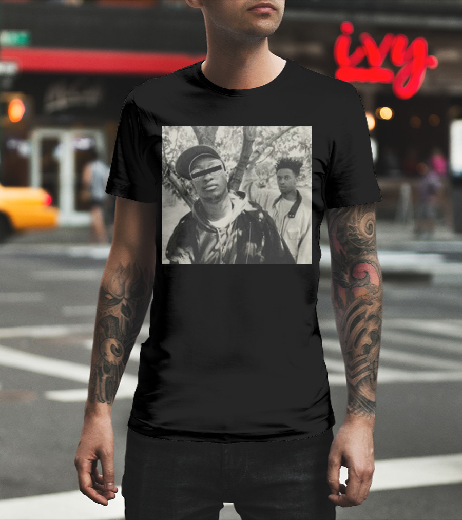 Mf Doom KMD Brothers Rap Iconic Black And White Photo T-Shirt