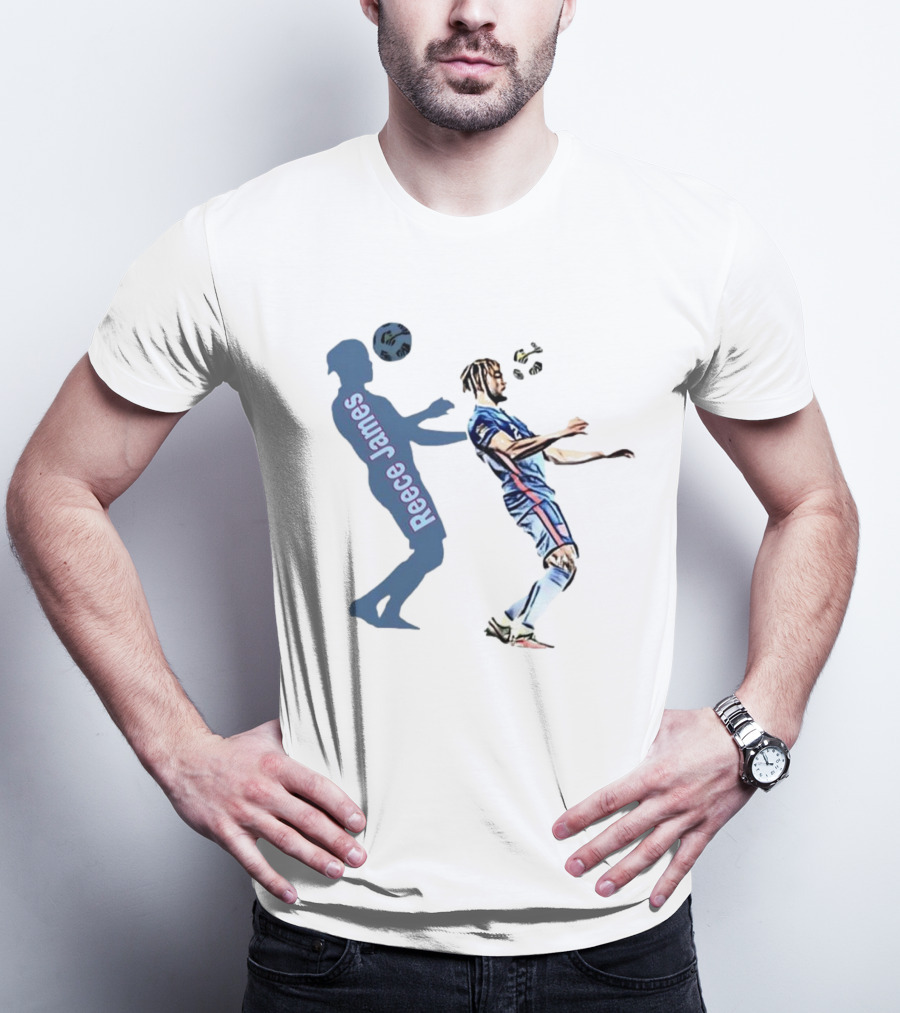 Reece James Football Silhouette And Player Action T-Shirt
