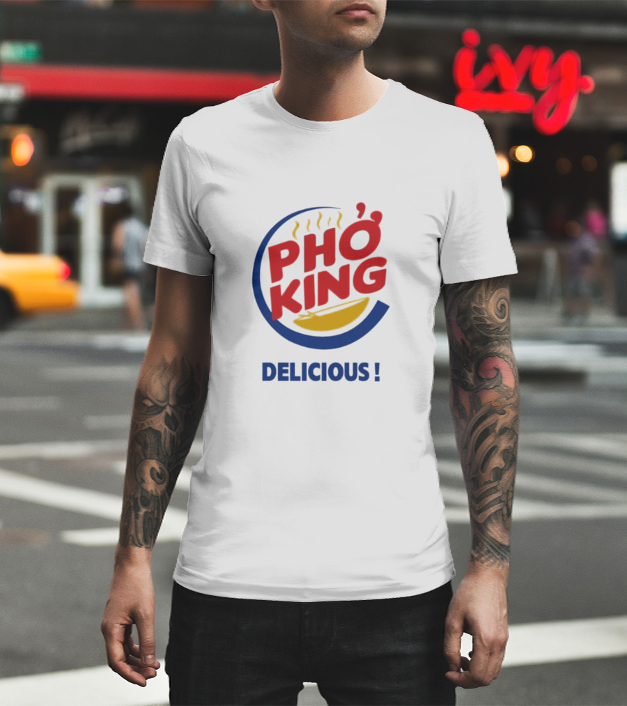 Joey Bizinger Wearing Phở King Delicious T-Shirt