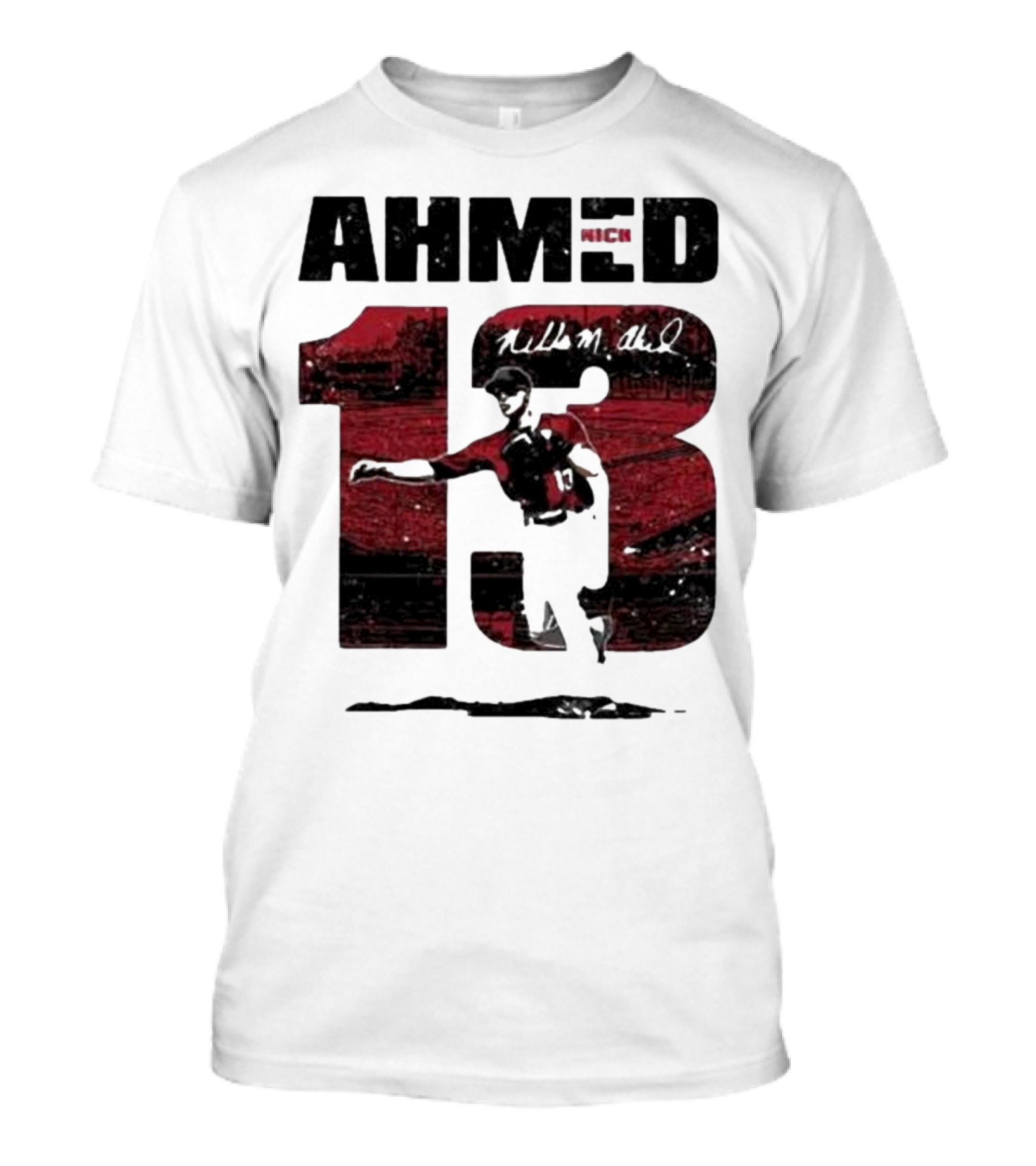 Nick Ahmed 13 Arizona Diamondbacks Baseball Player T-Shirt