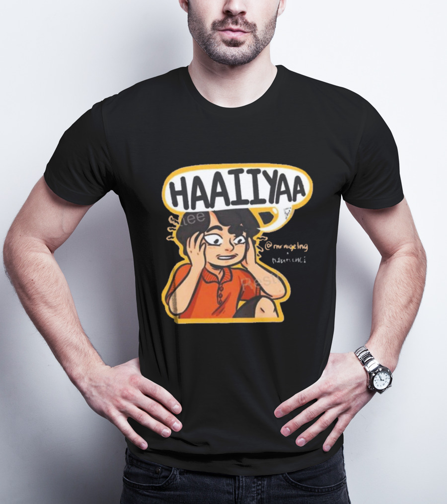 HAAIIYAA Uncle Roger Cartoon Red Shirt Headset @mrnigelng T-Shirt