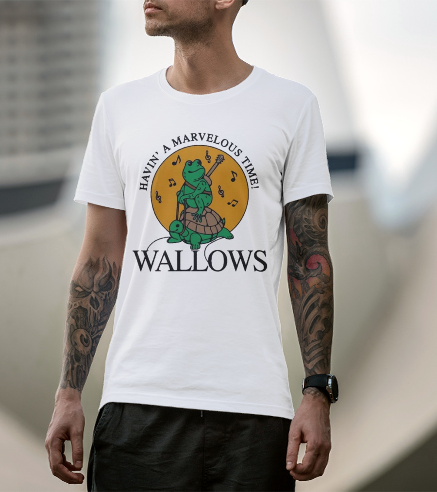 Wallows Havin' A Marvelous Time Frog And Turtle Cloud Dye T-Shirt