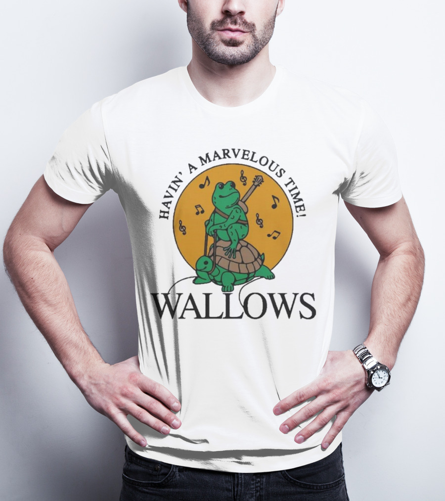 Wallows Havin' A Marvelous Time Frog And Turtle Cloud Dye T-Shirt