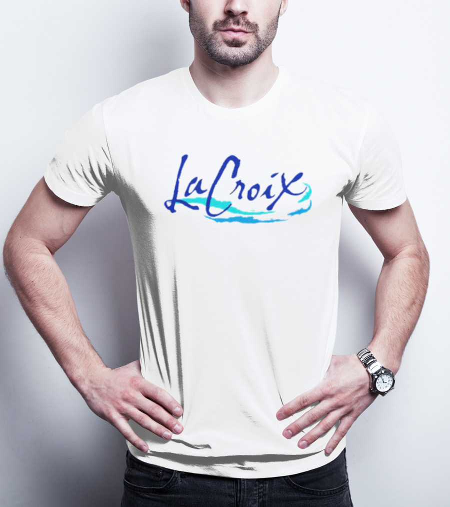 La Croix Logo Blue And Green Brushstroke T-Shirt