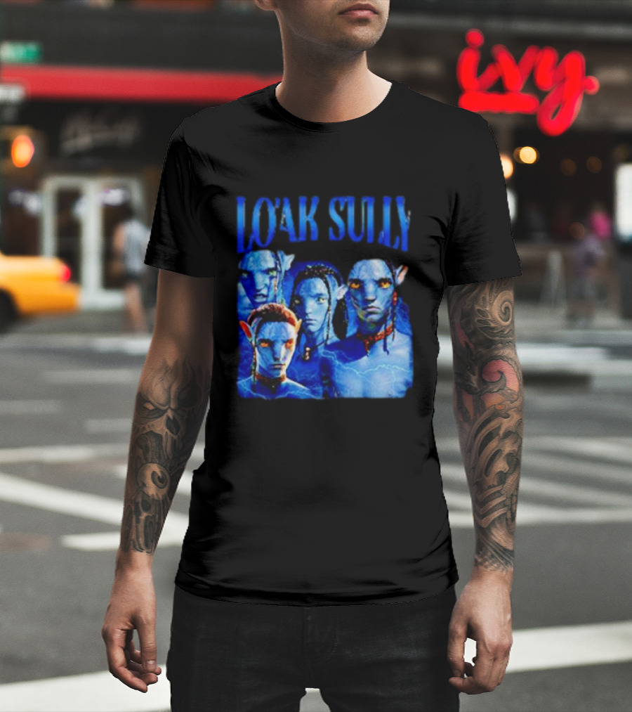 Lo'ak Sully Avatar Characters Blue Na'vi T-Shirt