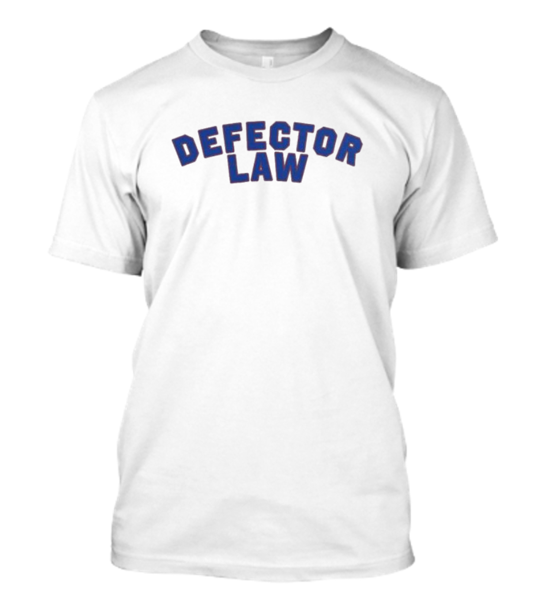 Defector Law Navy Blue Arched Text T-Shirt