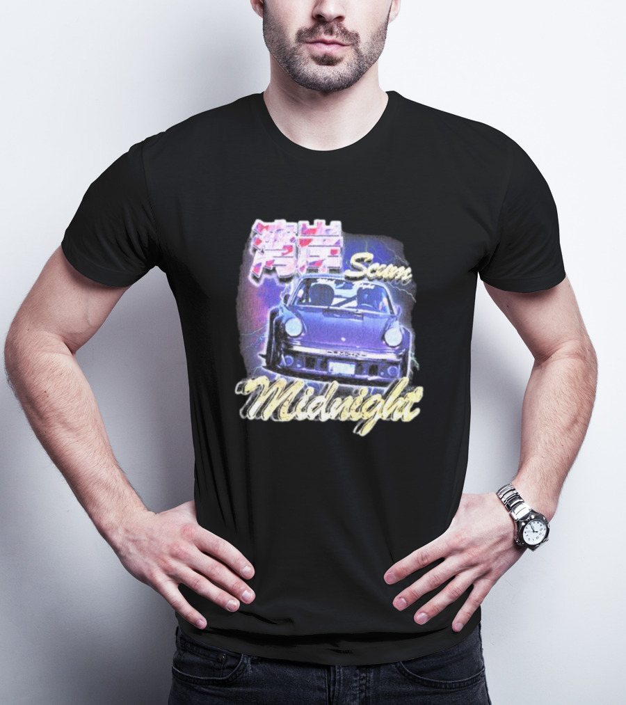 Midnight Scum Neon Car Aesthetic T-Shirt