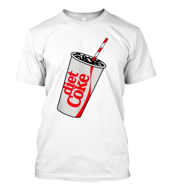 Coca-Cola Diet Coke Cup With Straw Heart Bubbles T-Shirt