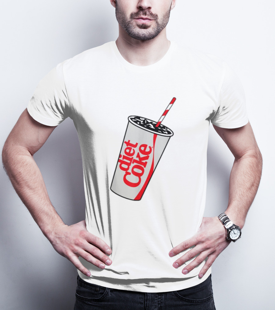 Coca-Cola Diet Coke Cup With Straw Heart Bubbles T-Shirt