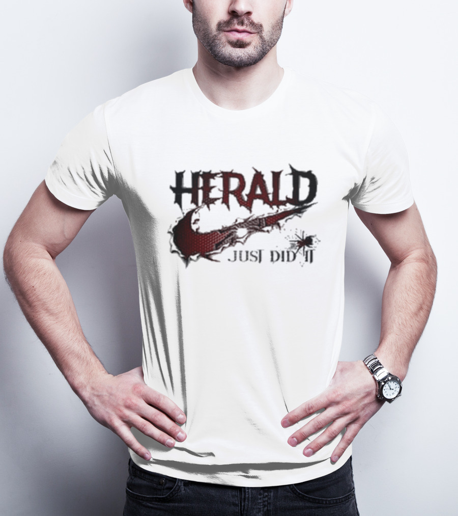 Herald Just Did It Dark Fantasy Red Sword T-Shirt