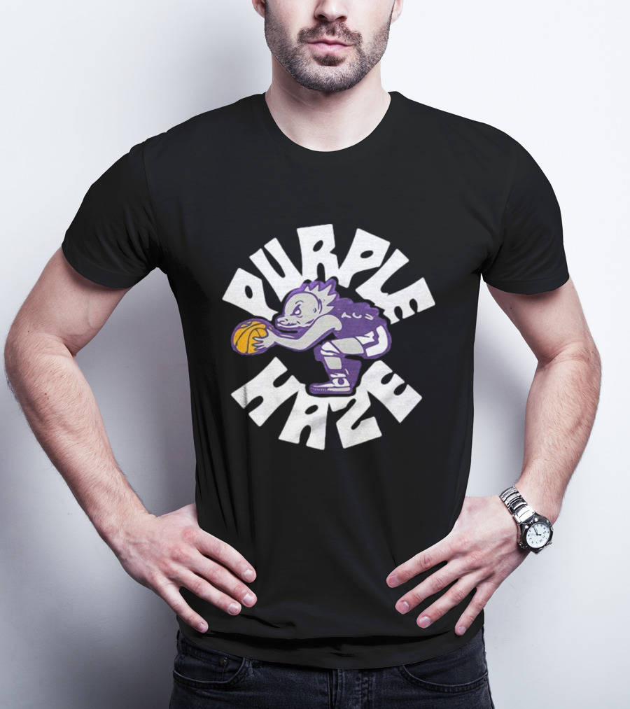 TCU Basketball Purple Haze Frog Basketball Player T-Shirt